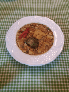Receta de Andrajos con bacalao - Receta tradicional de Castellar